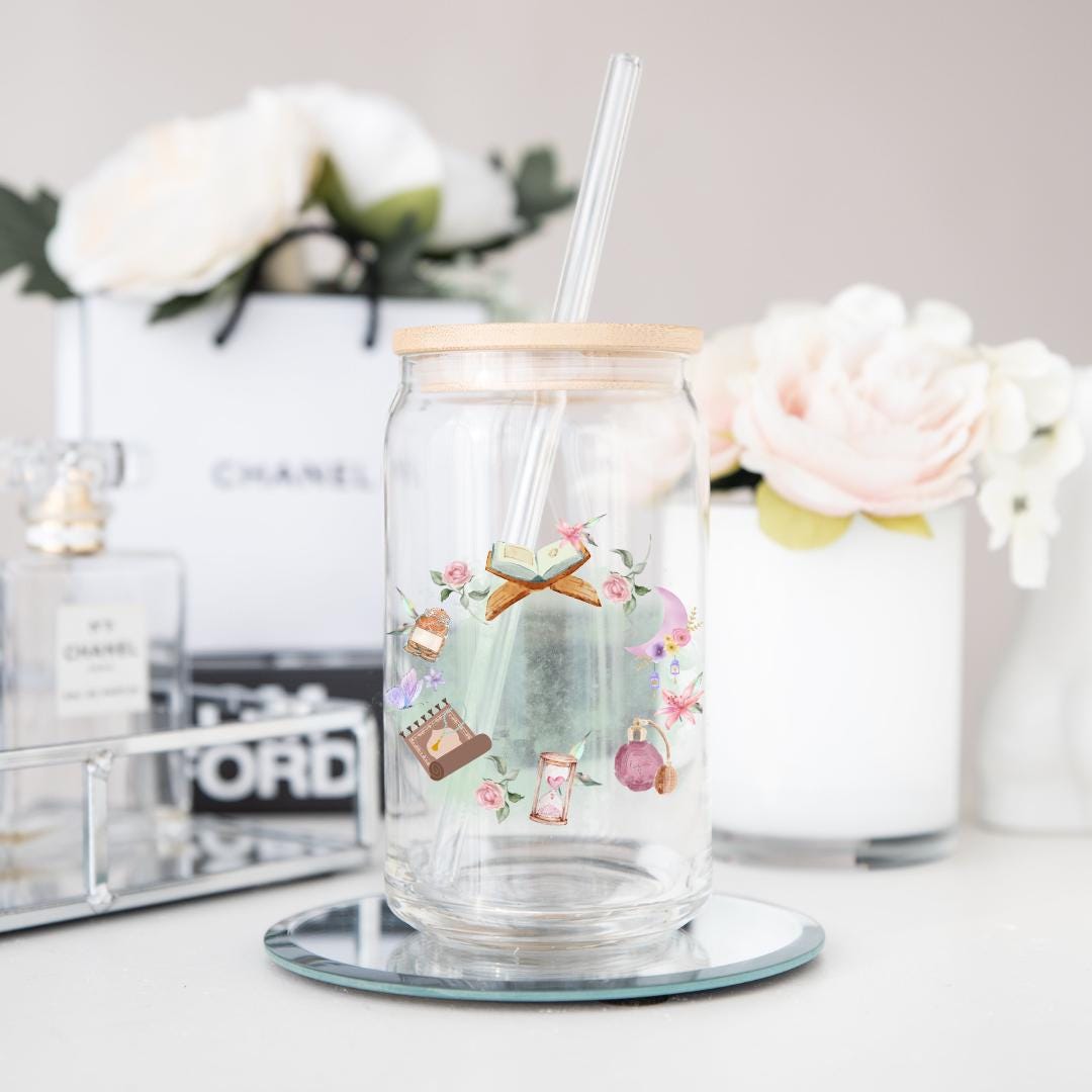 Ramadan Fasting Daily Motivation Glass Cup, Ramadan Mubarak Gift ...