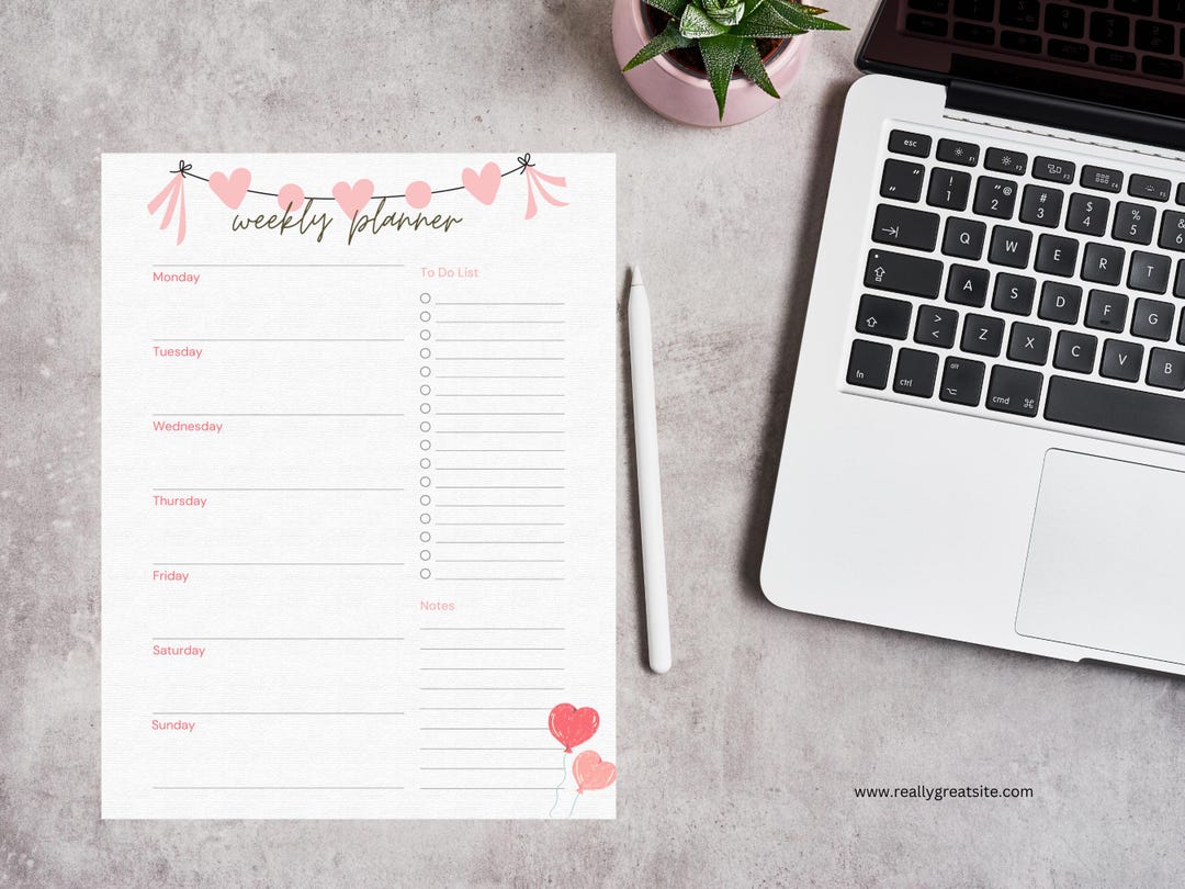 Reusable Weekly Calendar- Printable Calendar-weekly Planner- Digital ...