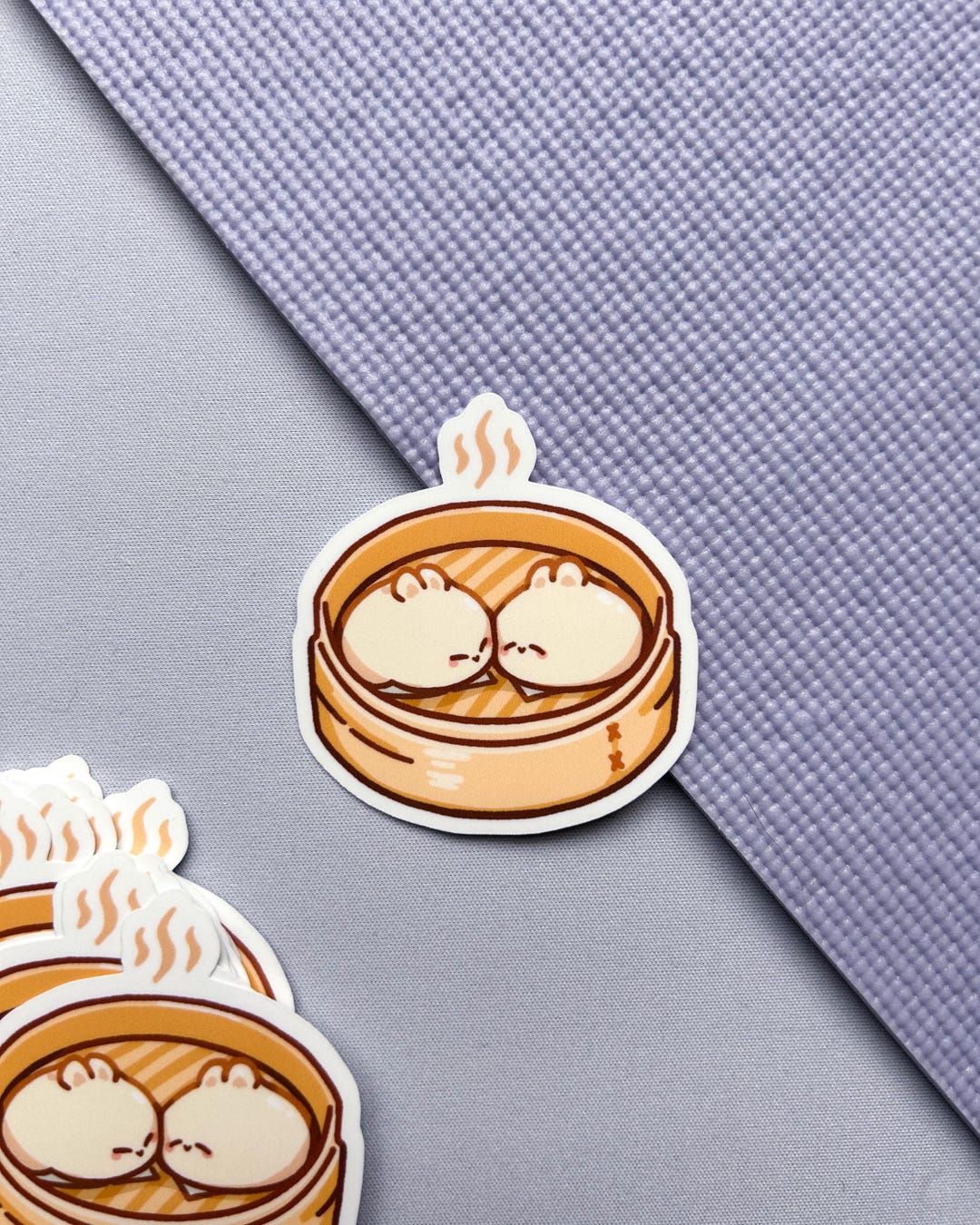 Steamed Buns Dim Sum Food Bunny Rabbit Sticker, Vinyl Waterproof ...