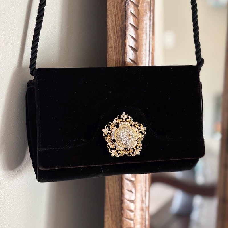 Black Velvet Purse - Etsy
