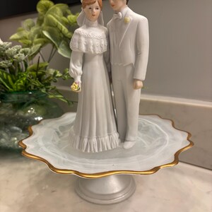 Vintage Wedding Cake Topper - Bride and Groom - to Have and to Hold ...