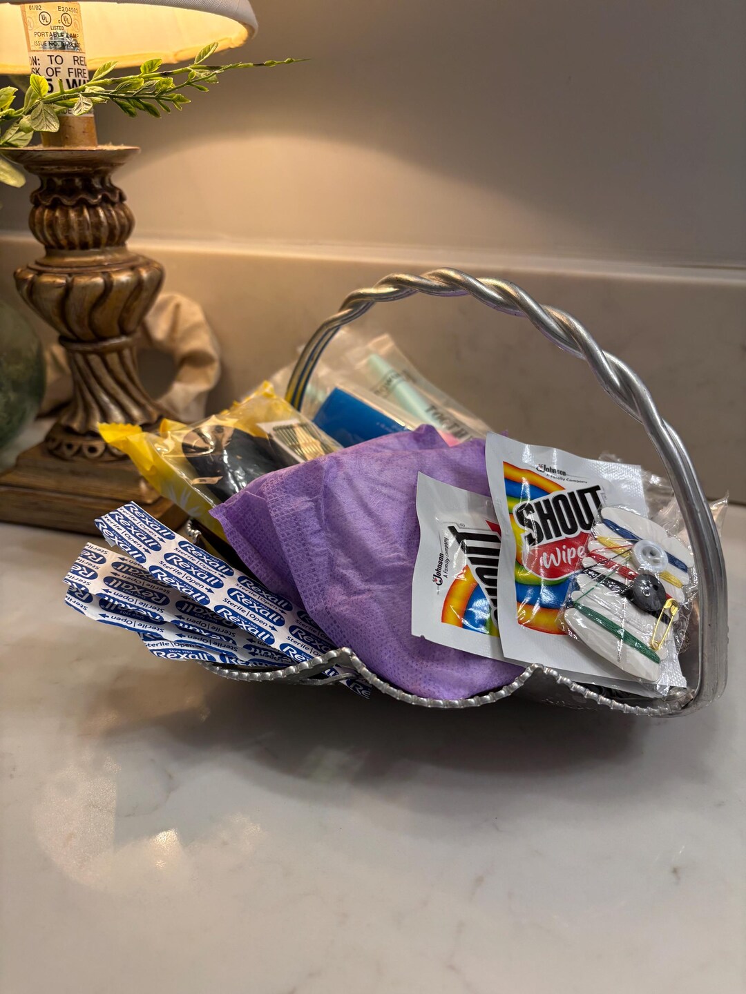 Wedding Bathroom Amenity Kit: Silver Platter, Emergency Essentials - Etsy