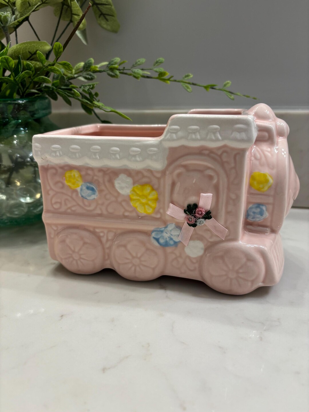 Vintage Ceramic Baby Train Dish: Baby Shower Decor - Etsy