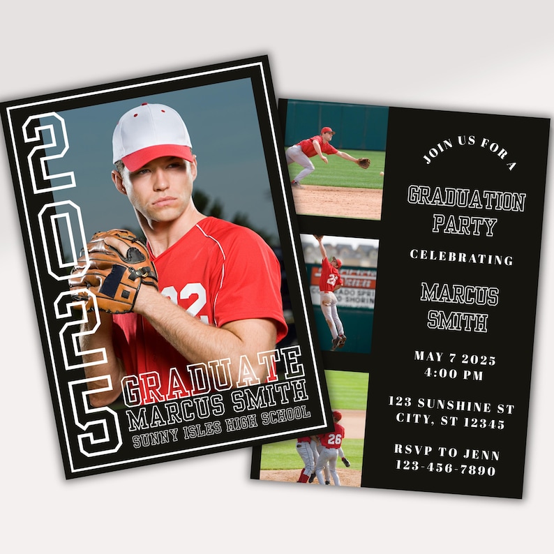 Editable Graduation Announcement 2025 Party Invitation Instant Digital ...