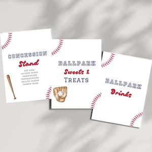 Baseball Birthday Party Sign Bundle Printable Sports Party Table Decor ...