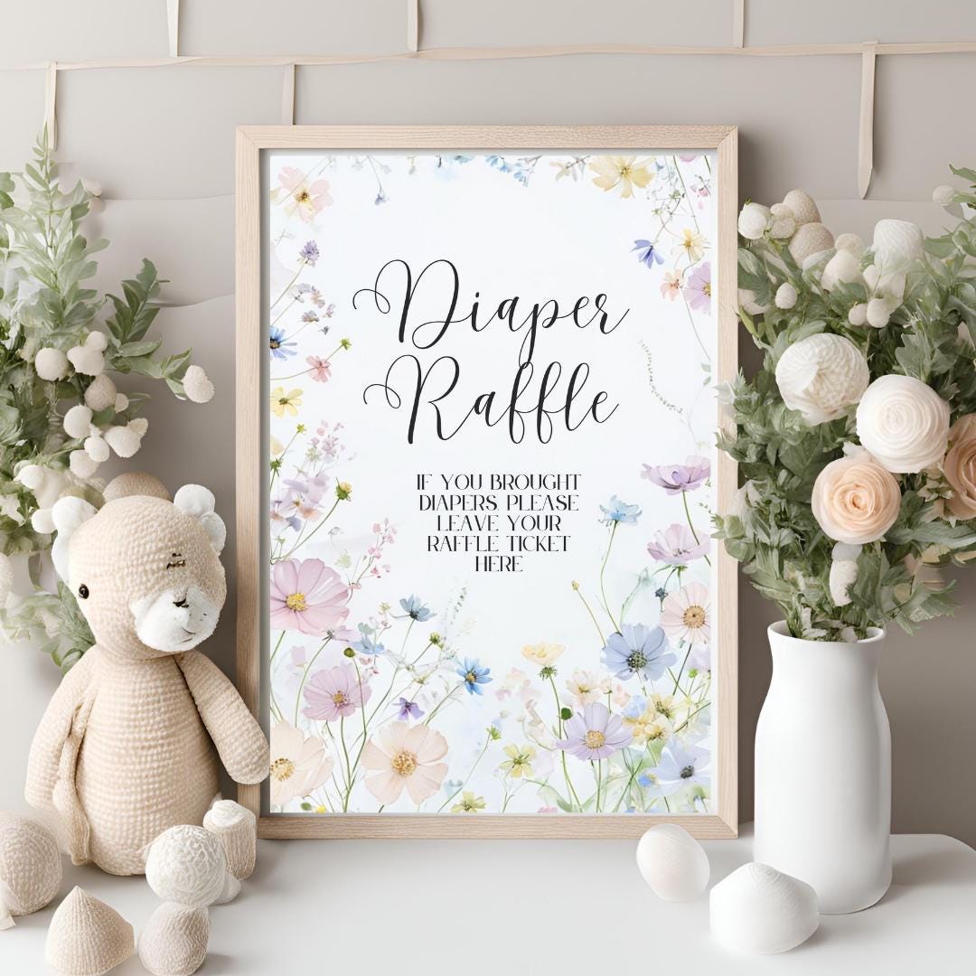 Baby in Bloom Baby Shower Party Signs Floral Baby Shower Party Decor ...