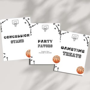 Basketball Birthday Party Signs Bundle Digital Printable Party Table ...
