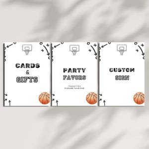 Basketball Birthday Party Signs Bundle Digital Printable Party Table ...