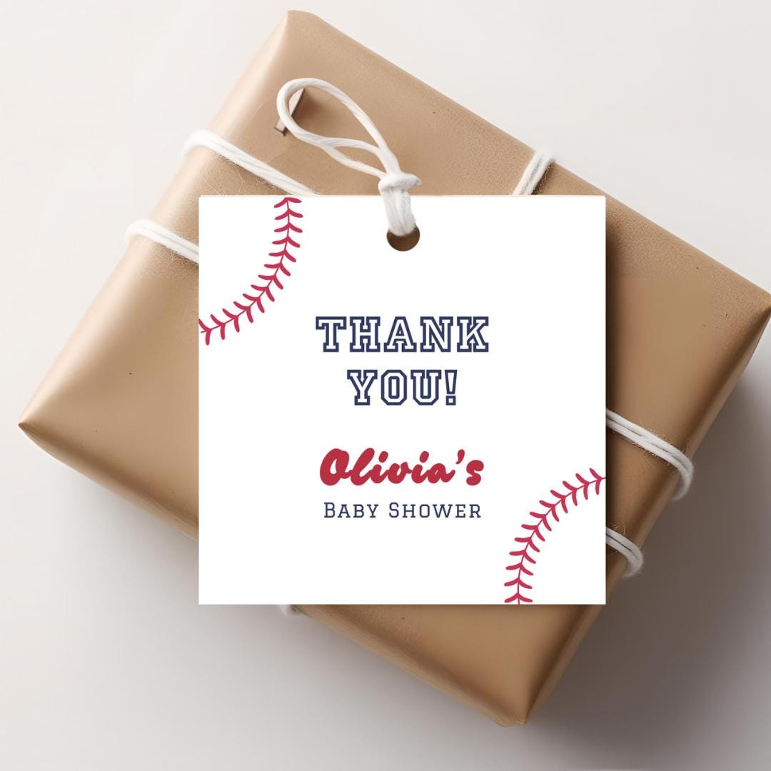 Baseball Baby Shower Favor Tags Boy Shower Party Favor Tags Sports ...