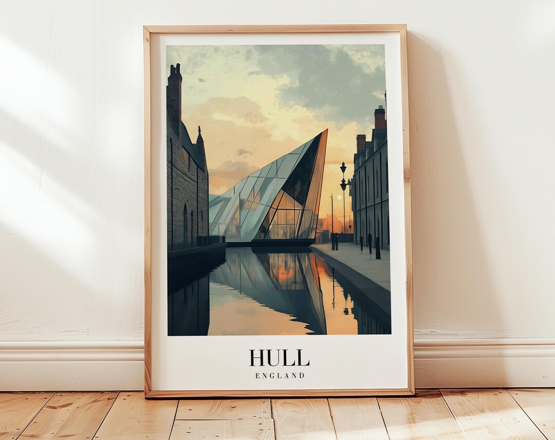Vintage Hull Travel Poster: England UK Wall Art - Etsy