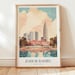 Johor Bahru Malaysia Travel Poster: Vintage Cityscape Art - Etsy