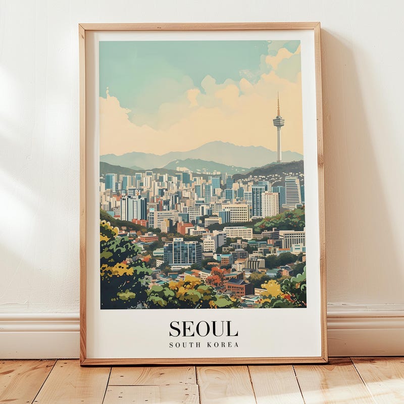 Korea Travel Poster - Etsy