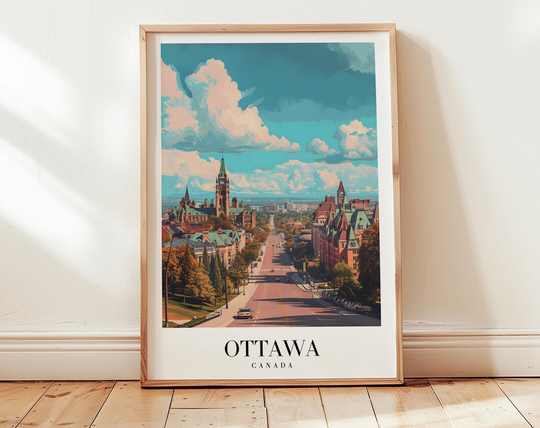 Ottawa Travel Poster, Canada Wall Art, Personalized Gift, Home Decor ...