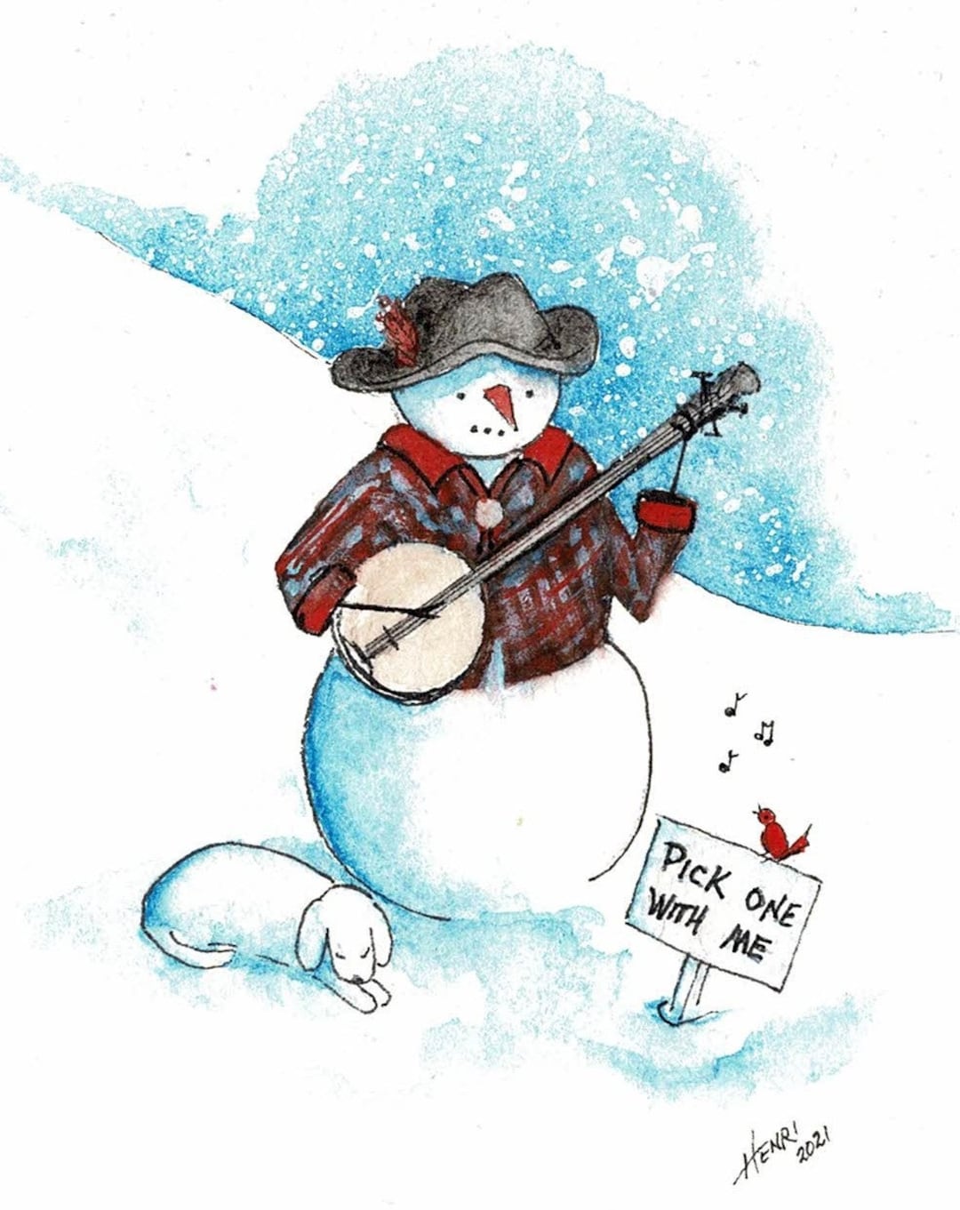 Pick One With Me - Banjo Note Cards - Etsy