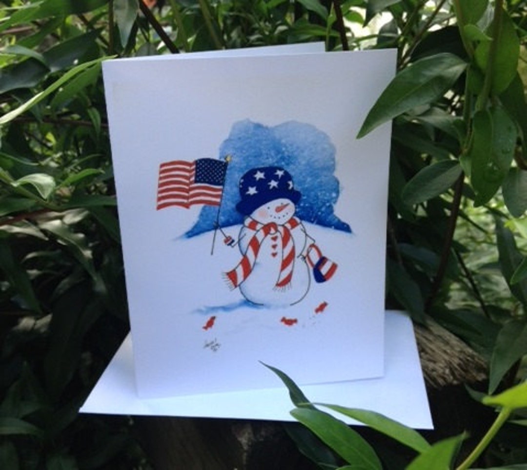 Red White & Blue Note Cards - Etsy