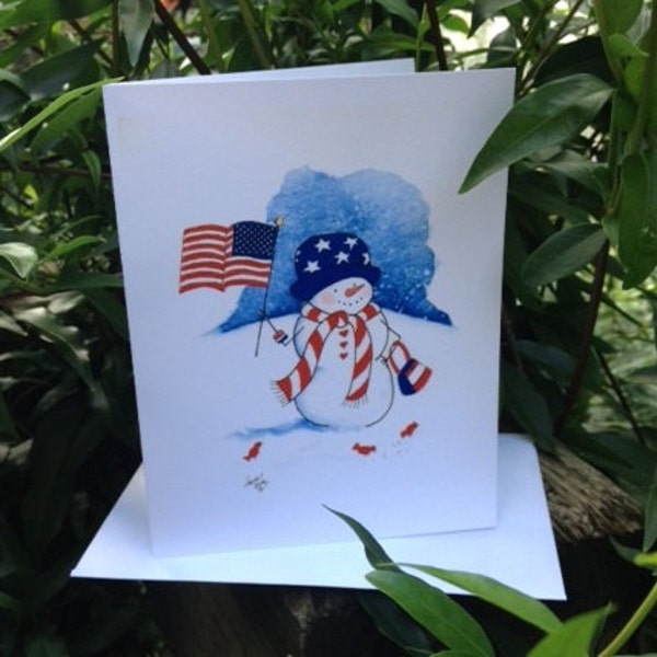 Red White and Blue Note Cards - Etsy