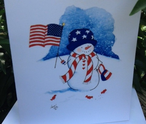 Red White & Blue Note Cards - Etsy