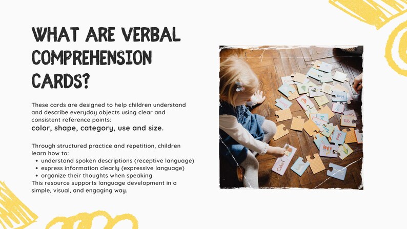Describing Cards for Speech Therapy – Vocabulary, Attributes ...