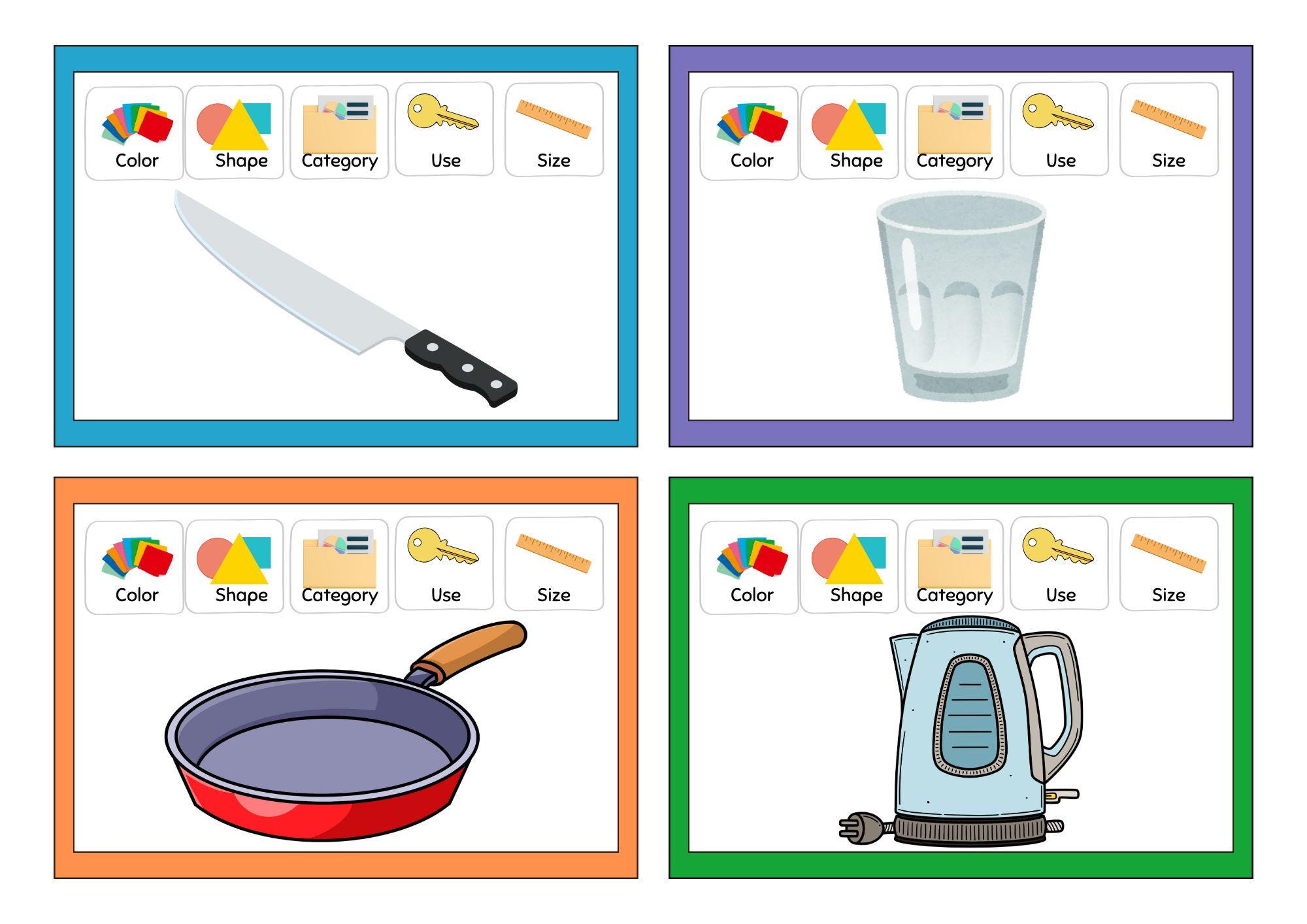 Describing Cards for Speech Therapy – Vocabulary, Attributes ...