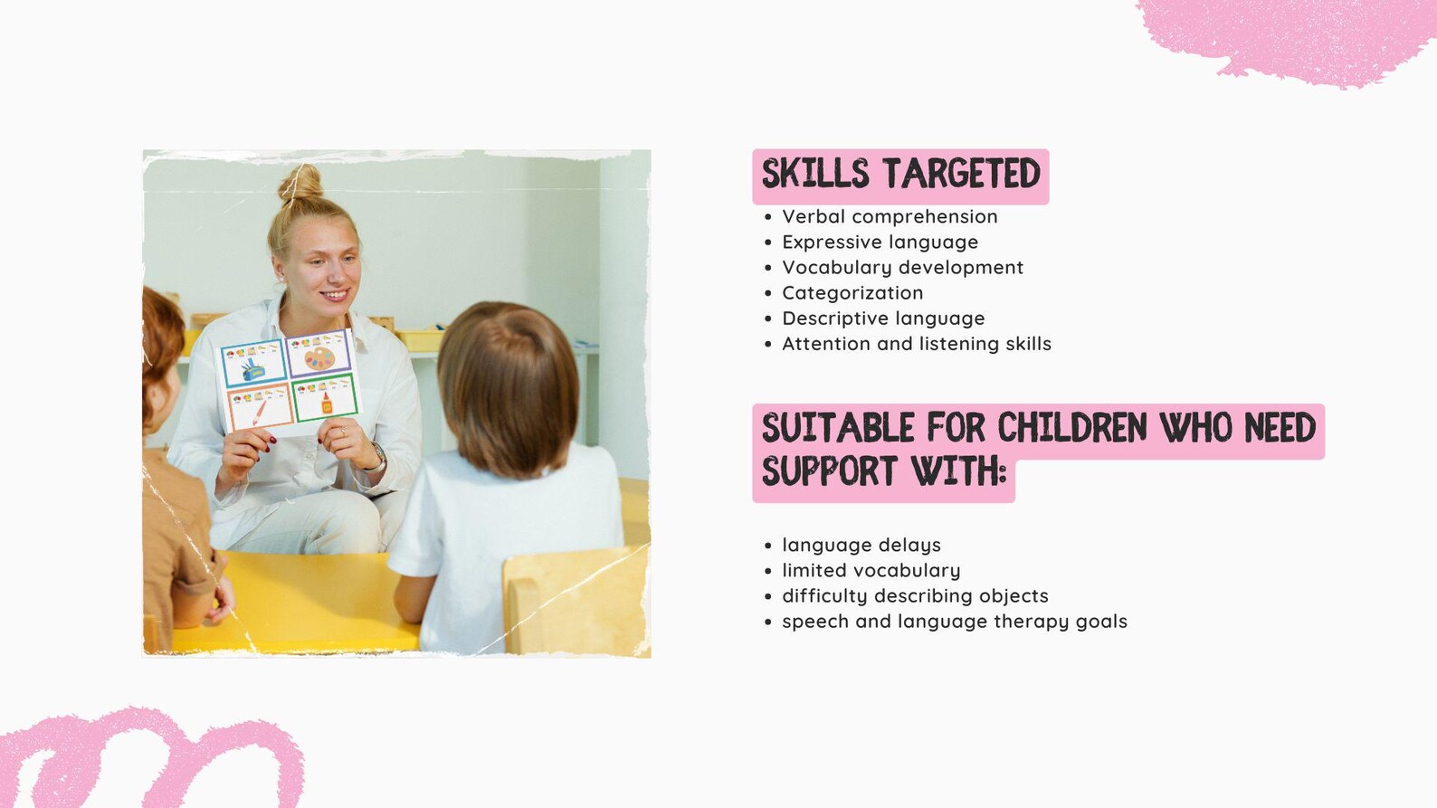 Describing Cards for Speech Therapy – Vocabulary, Attributes ...
