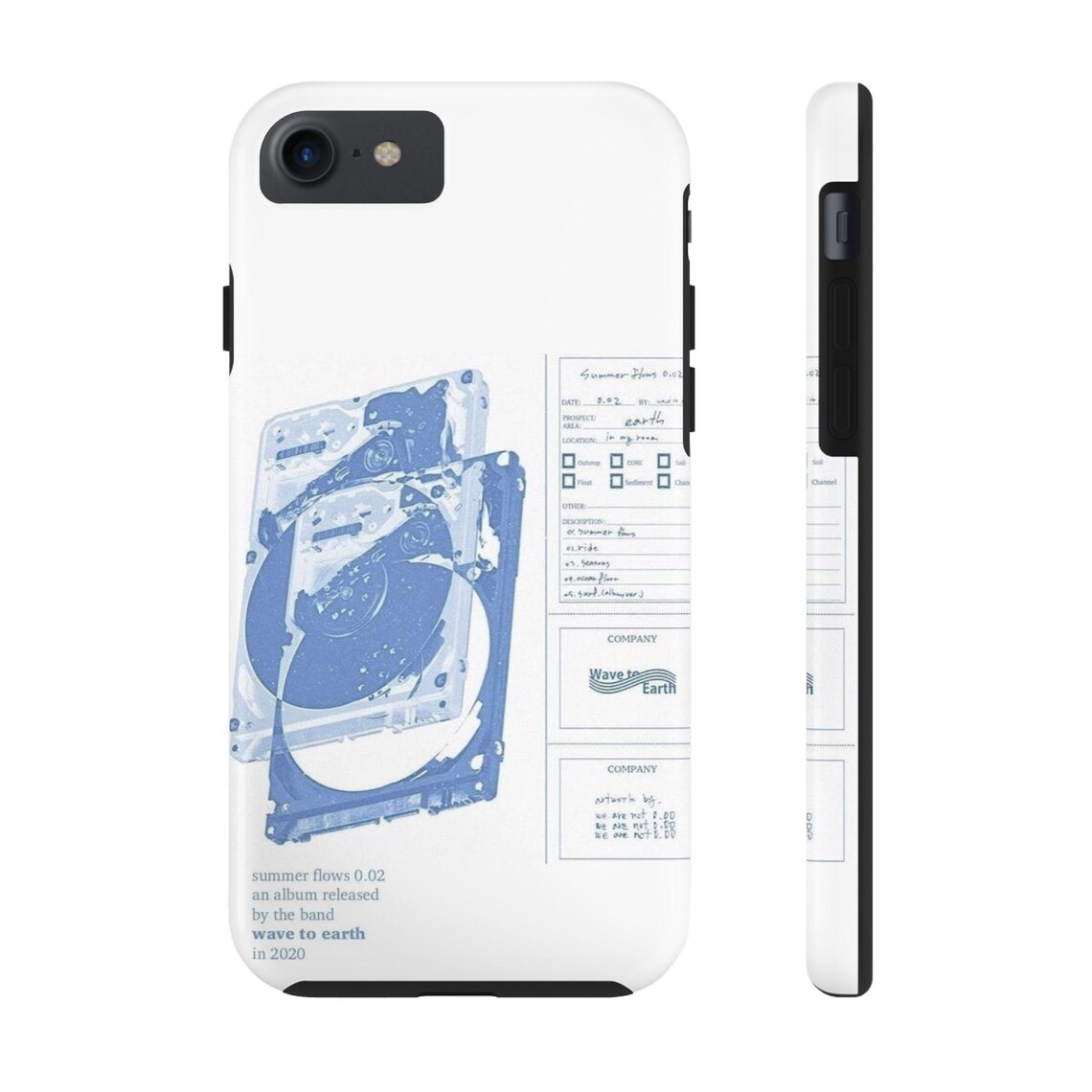 White Wave to Earth Album Cover Iphone/samsung Phone Case - Etsy