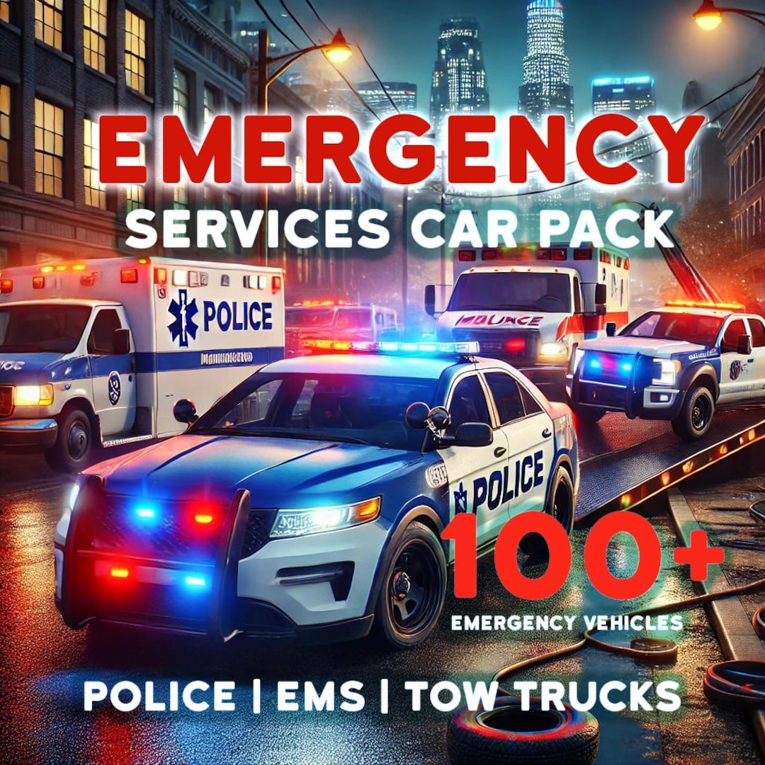 Qbcore Fivem Server Realistic Custom Cop Cars Set for Enhanced Realism Emergency Vehicle Pack ...