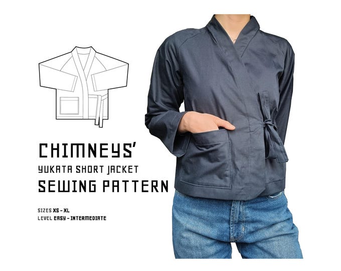 Chore Jacket Sewing Pattern Pdf (XS–XXL) | Unisex Workwear Kimono Style ...