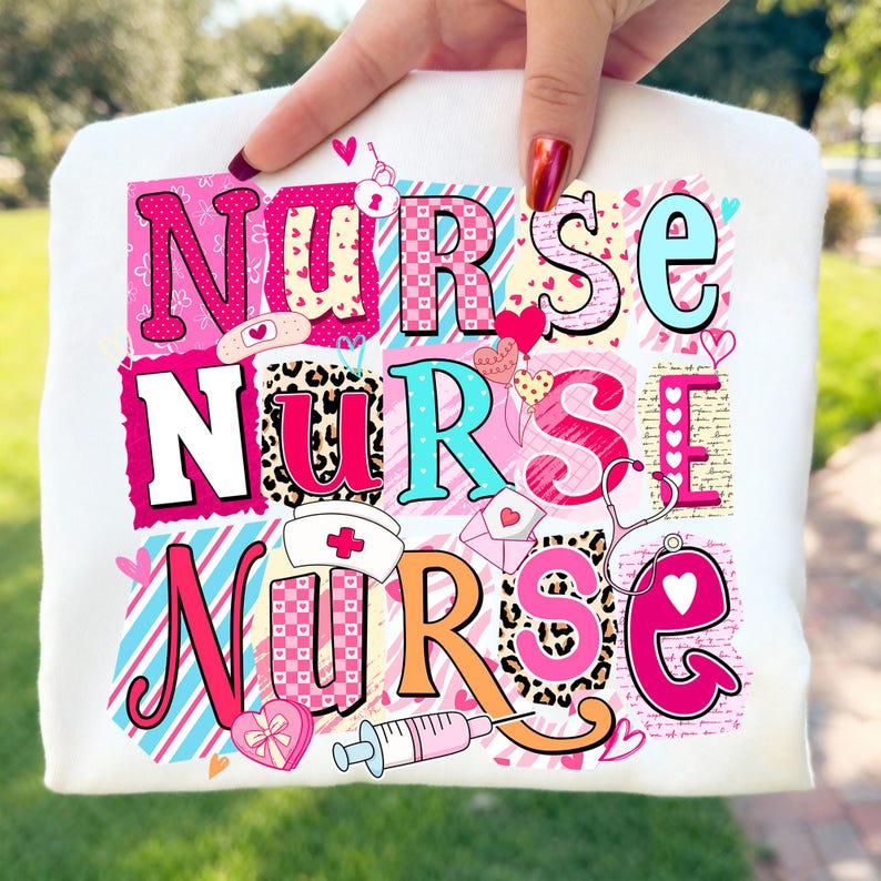 Valentine Nurse Png, Ransom Note Doodle Letters, Preppy Medical Png ...