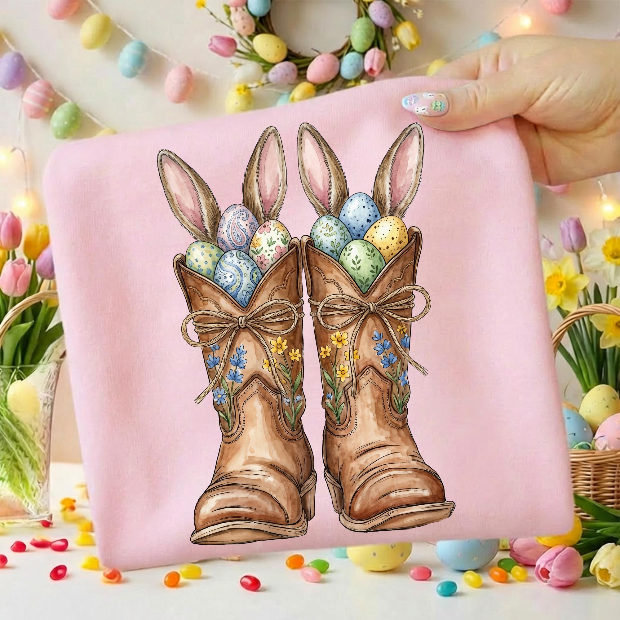 Easter Cowboy Boots Png, Easter Sublimation Png, Western Easter Png ...