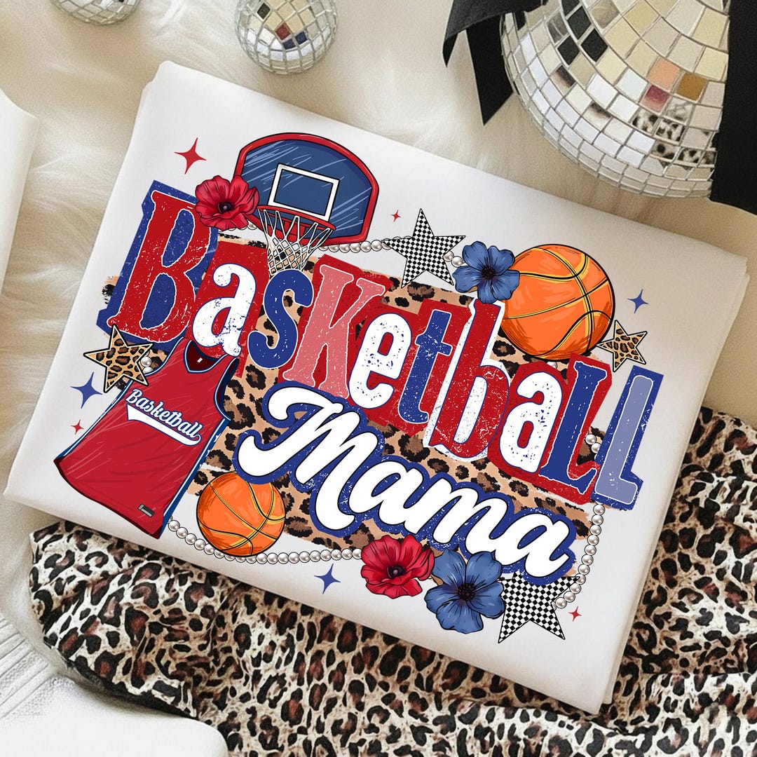 Basketball Mama Png, Basketball Mom Png, Leopard Basketball Png ...
