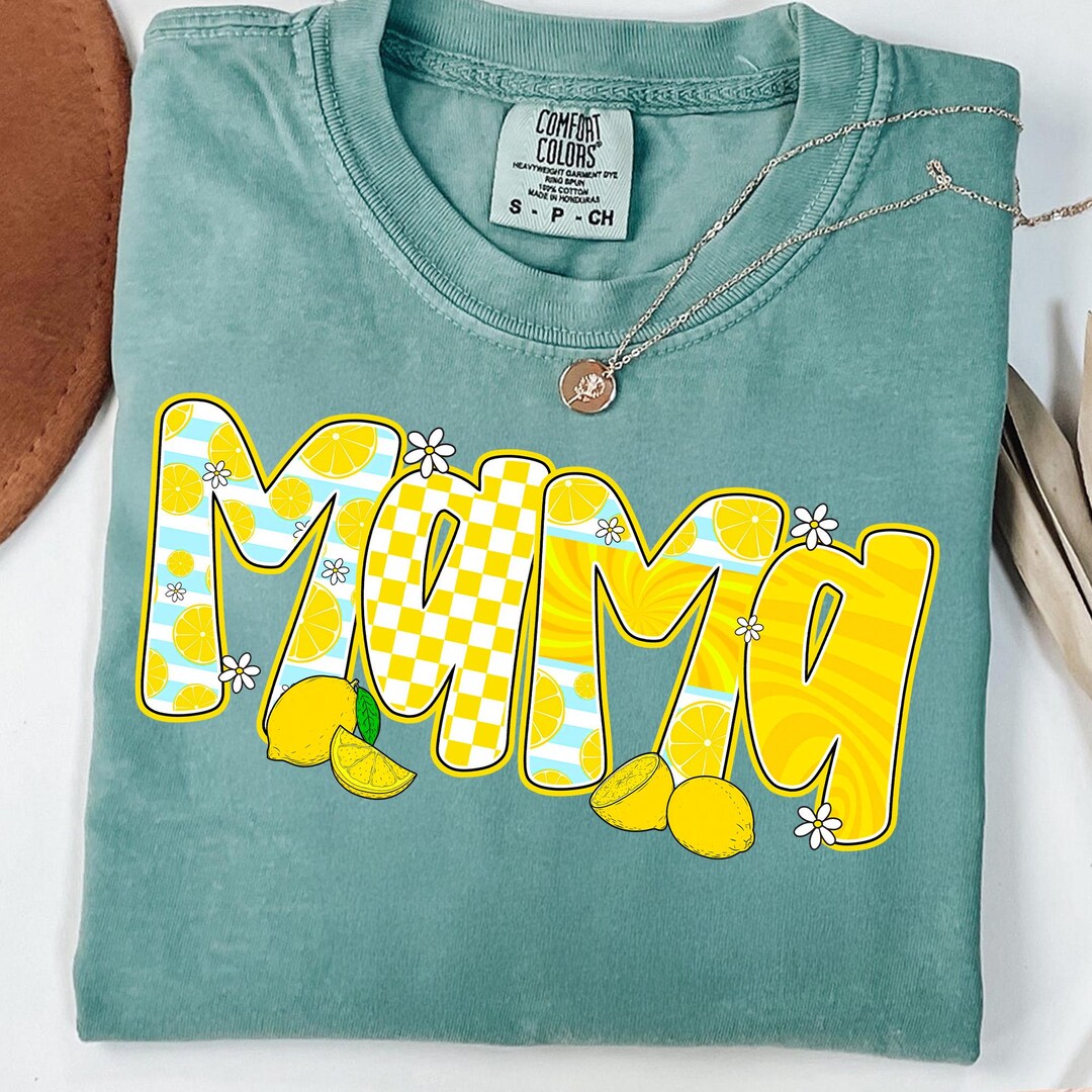 Preppy Mama Lemon Png, Mothers Day Png, Cute Lemon Floral Mama Png ...