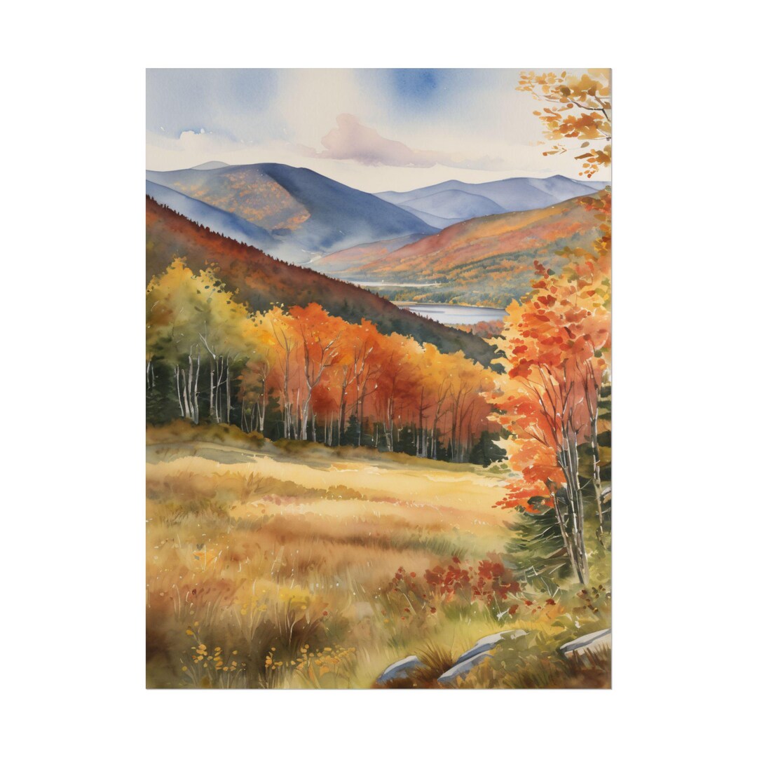 Franconia Notch State Park Art Print, White Mountains New Hampshire ...