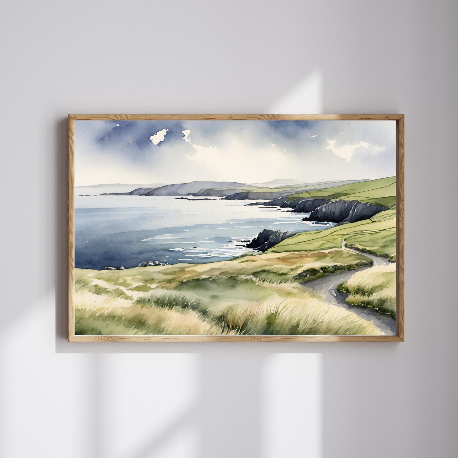 Dingle Peninsula Watercolor Painting, Ireland Landscape Print, Irish ...