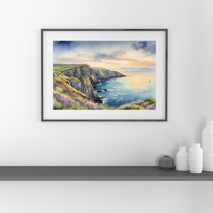 Howth Dublin Ireland Watercolor Print, Irish Coastal Landscape, Dublin ...