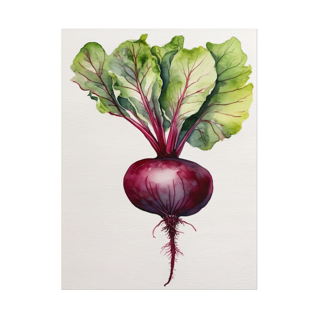 Beet Painting, Watercolor Art Print, Vegetable Wall Art, Kitchen Decor ...