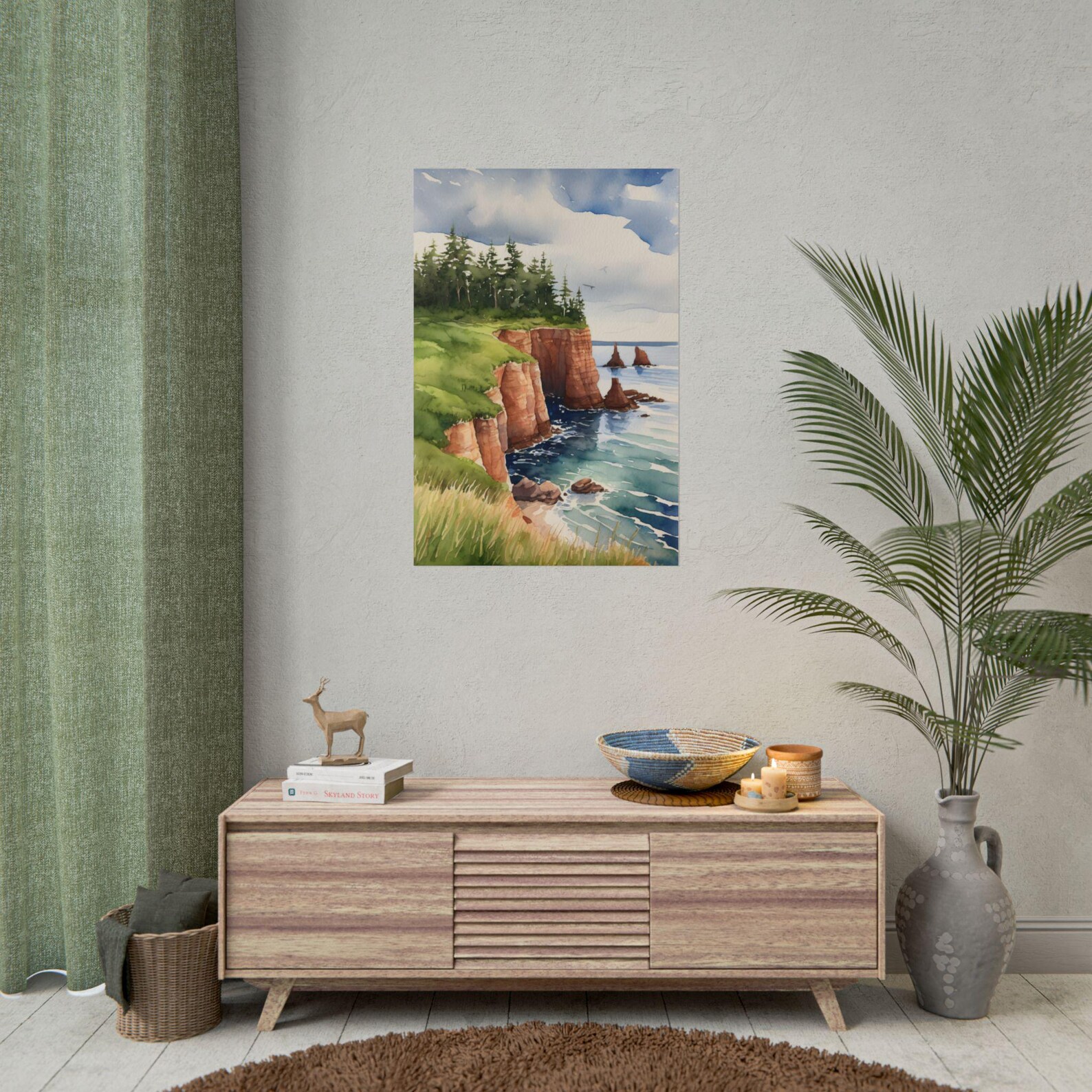Prince Edward Island Painting, PEI Coastal Landscape Wall Art, Red Sand ...