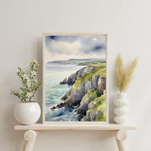 Howth Dublin Ireland Watercolor Print – Irish Coastal Landscape, Dublin ...