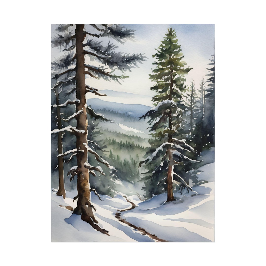 Black Forest Watercolor Painting – Germany Landscape Art Print ...