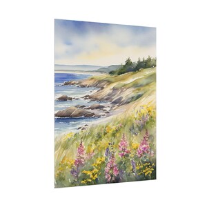 Cape Cod Watercolor Painting – Beach Scene Art Print, Coastal Seaside ...