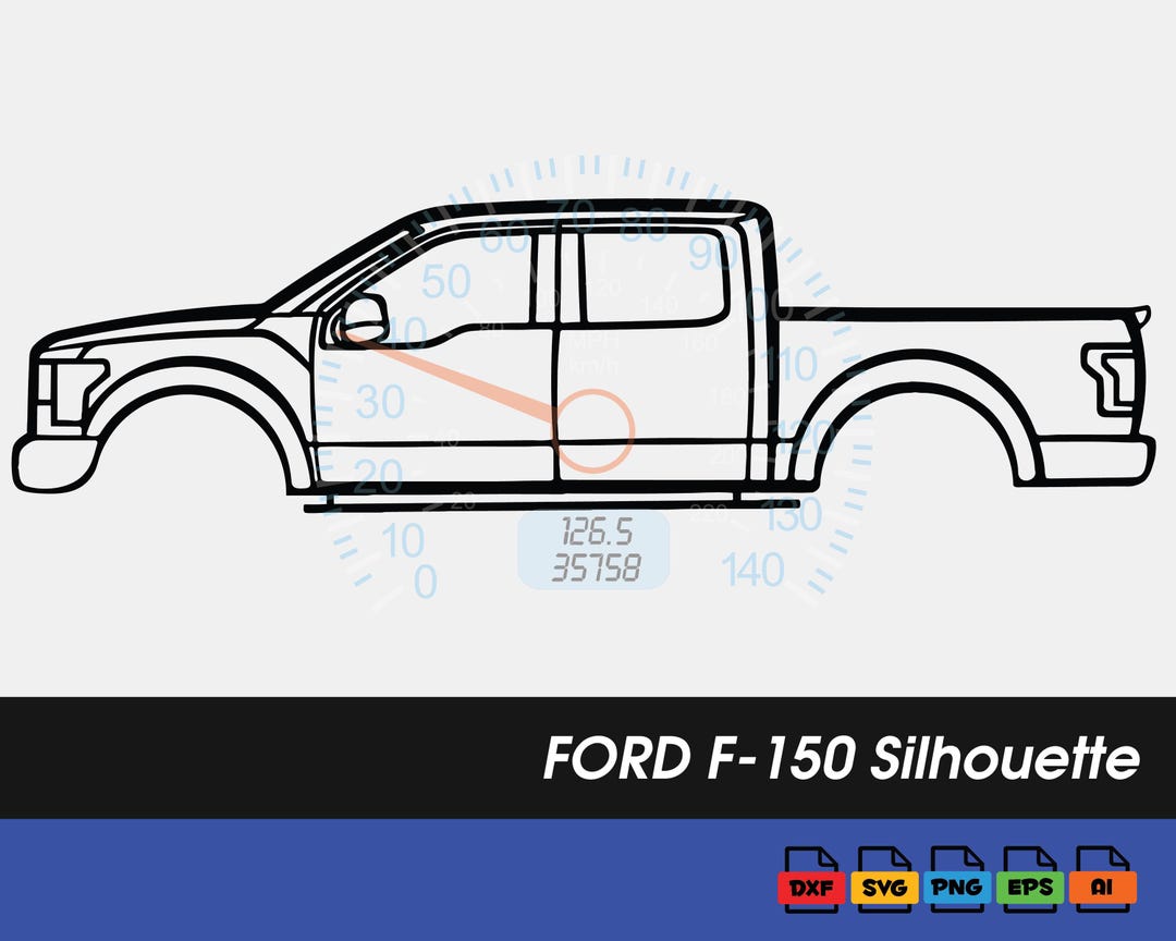 FORD F150 Silhouette SVG and PNG Files - Etsy