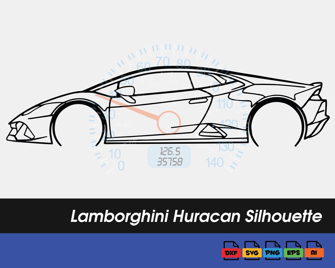 HURACAN Silhouette SVG and PNG Files - Etsy