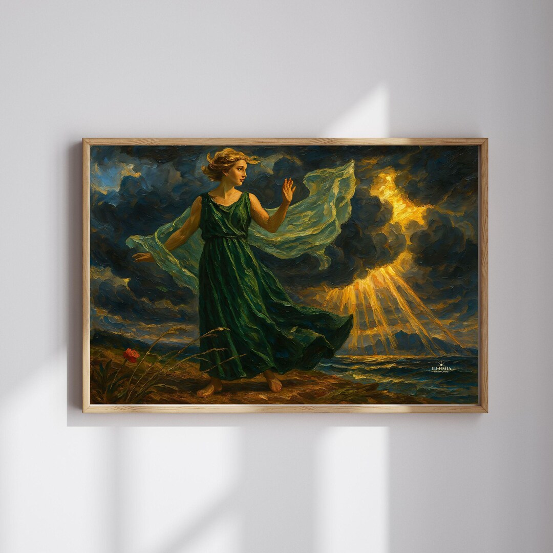 Goddess of the Storm – Mythical Female Digital Art, Powerful Woman Wall ...