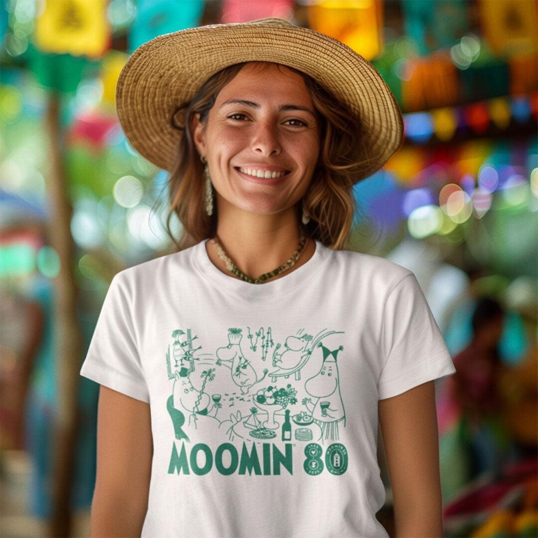 Moomin 80th Anniversary Moomintroll Party Adult T-shirt - Etsy