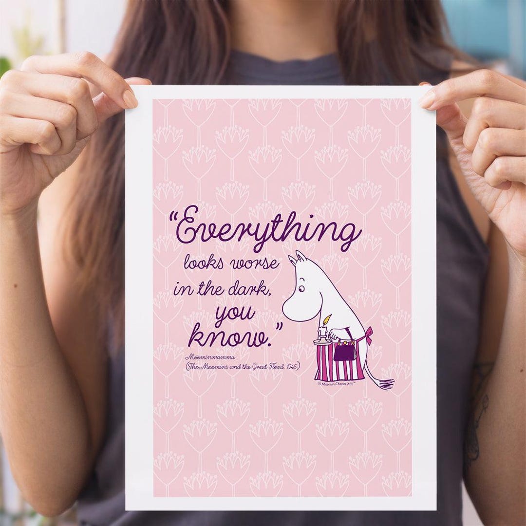 Moomin the Moomins and the Great Flood Moominmamma Quote Print - Etsy