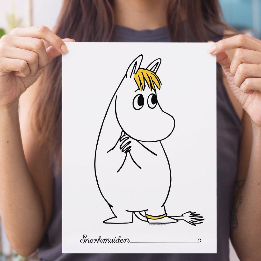 Moomin Snorkmaiden Holding Hands Print - Etsy