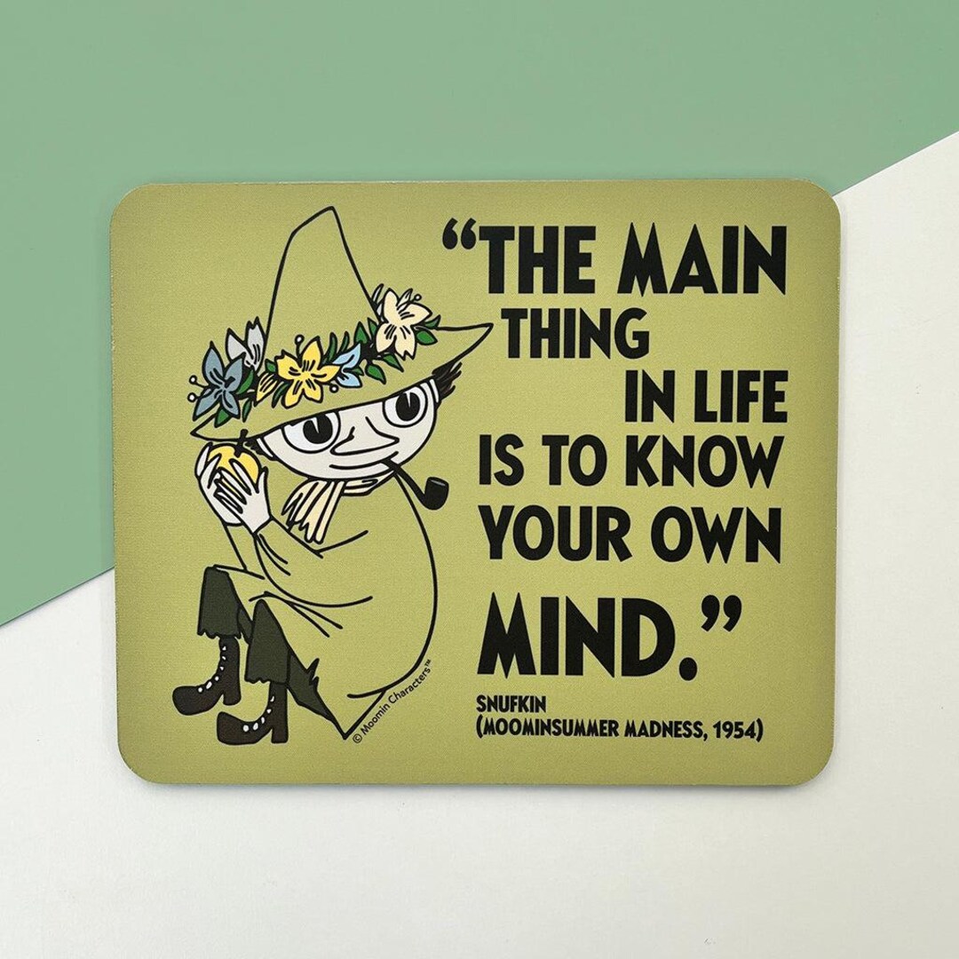 Moomin Snufkin Know Your Own Mind Mouse Pad - Etsy