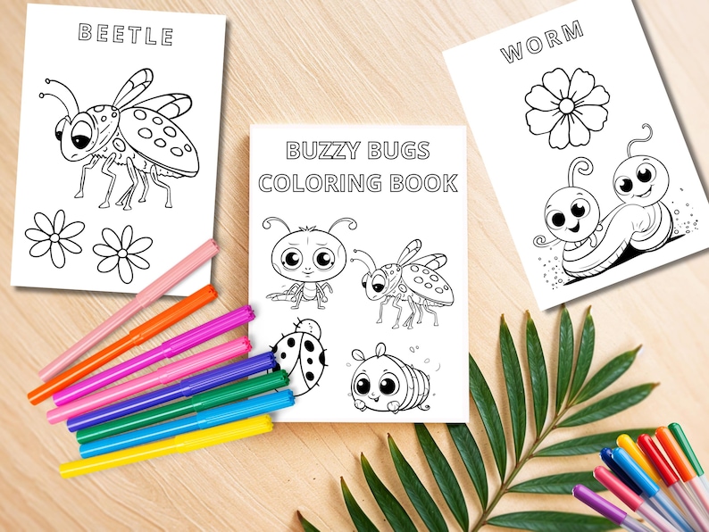 Buzzy Bugs Coloring Pages for Kids | Printable Insect Coloring Book ...