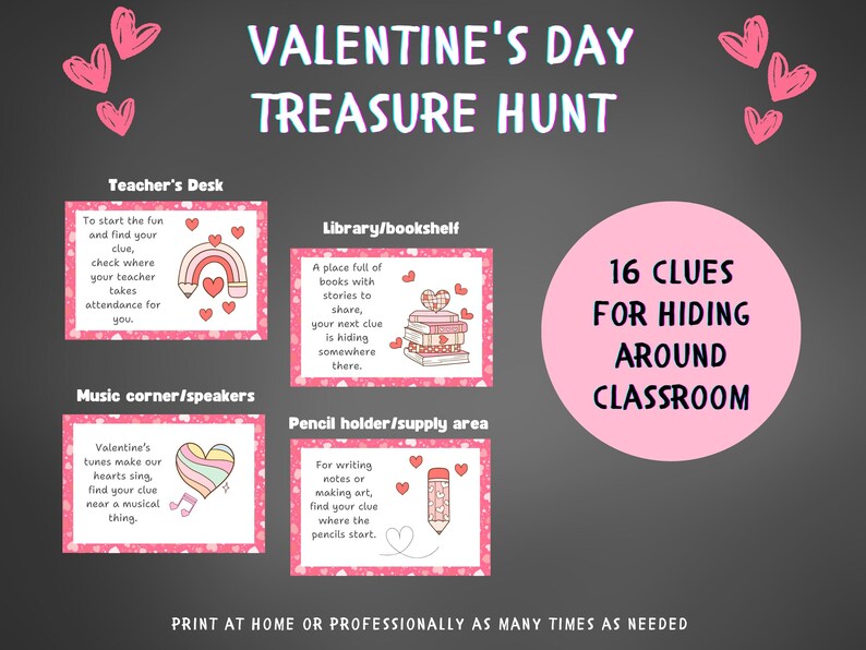 Valentine’s Day Classroom Scavenger Hunt Printable – Fun Valentine’s ...