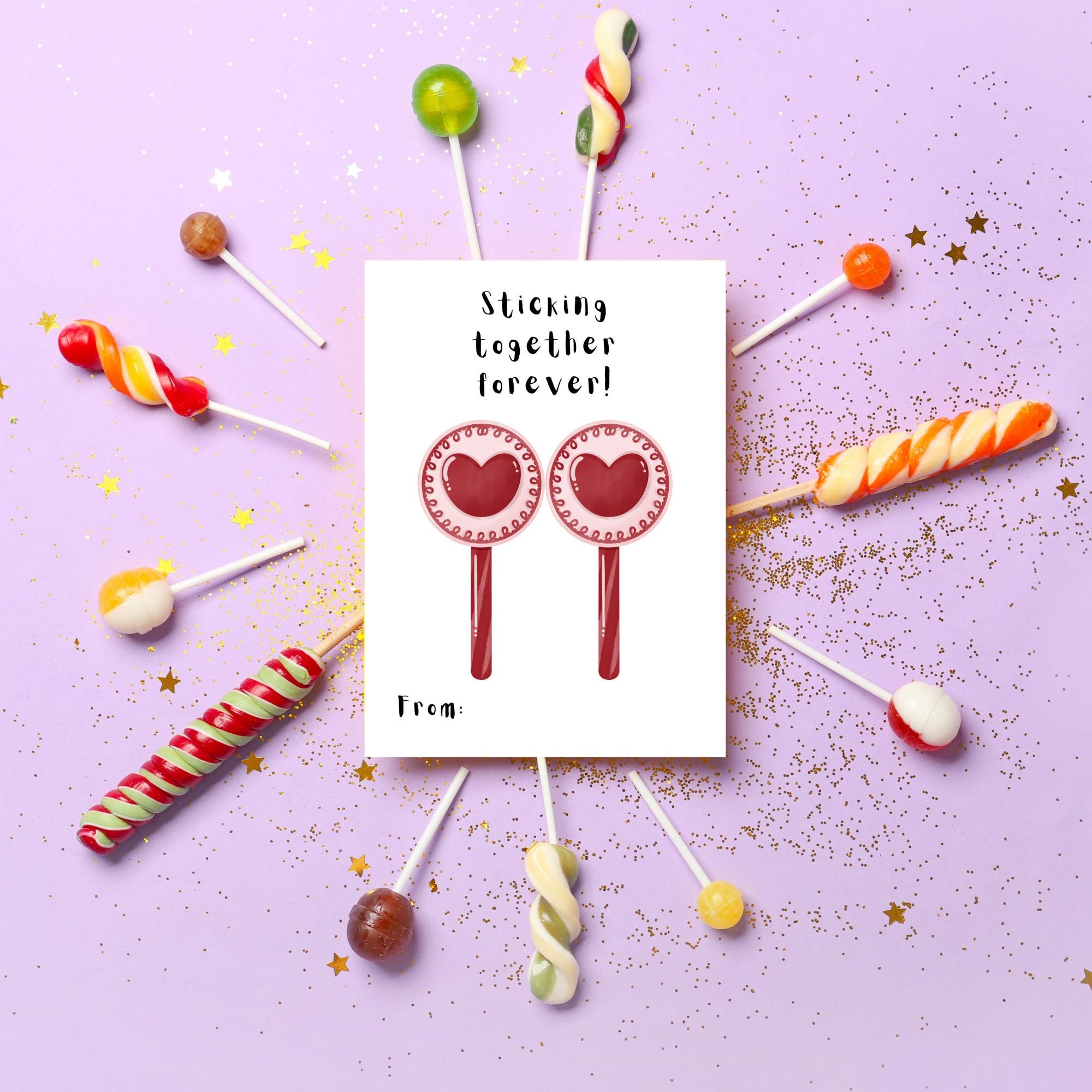 Lollipop Valentine’s Cards for Kids | Sweet and Fun Printable Cards ...