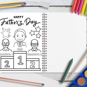 Father’s Day Coloring Pages - Fun Printable Dad Activity | 10-page ...